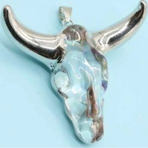 Jewelry | Crystal Bull Horned Gothic Skull Cow Heifer Longhorn Western ...